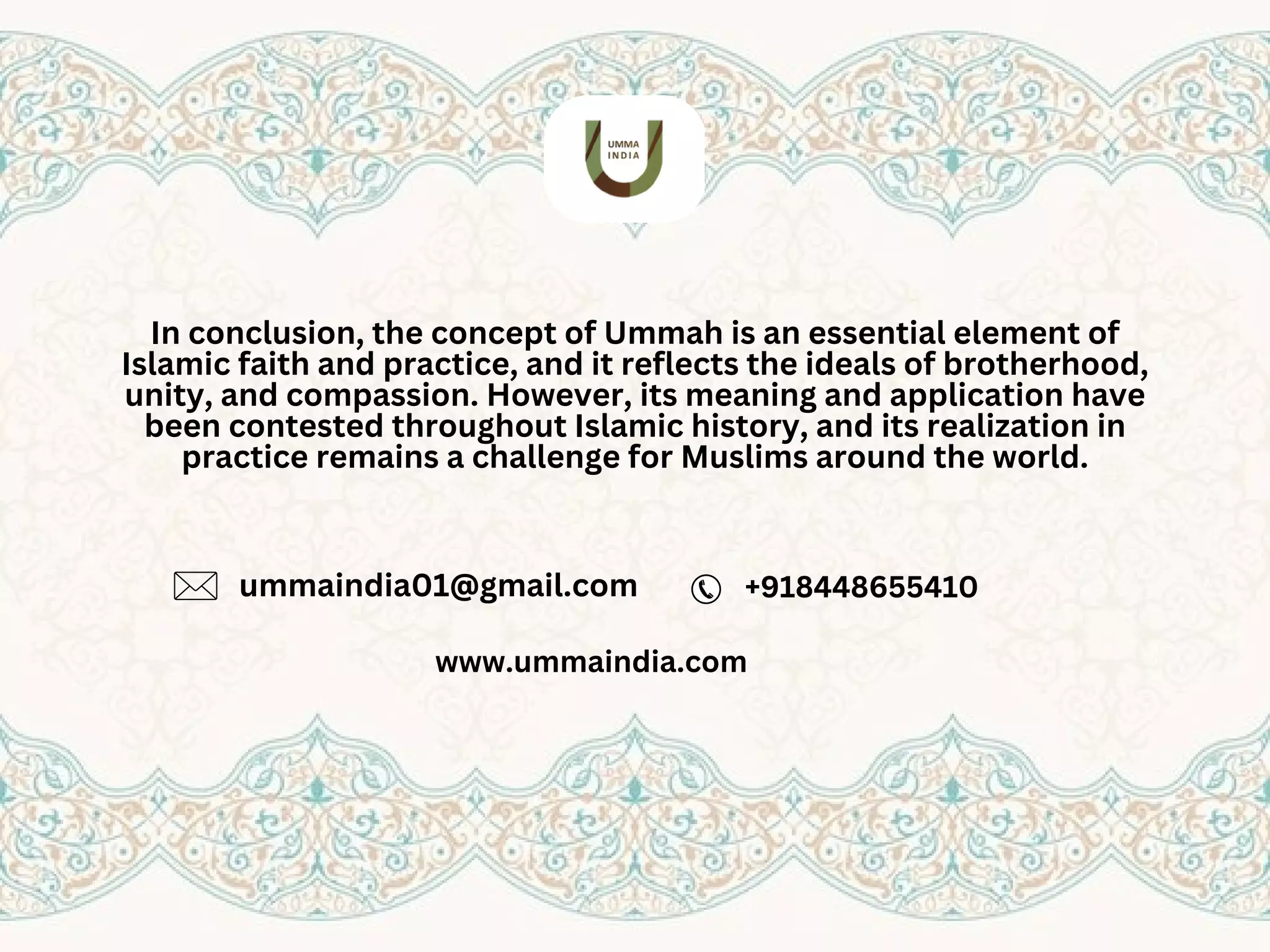 1. Unity in Diversity: The Umma | PPT