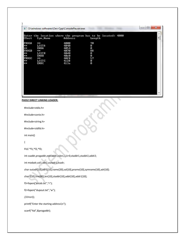 systems programming lab programs in c | PDF