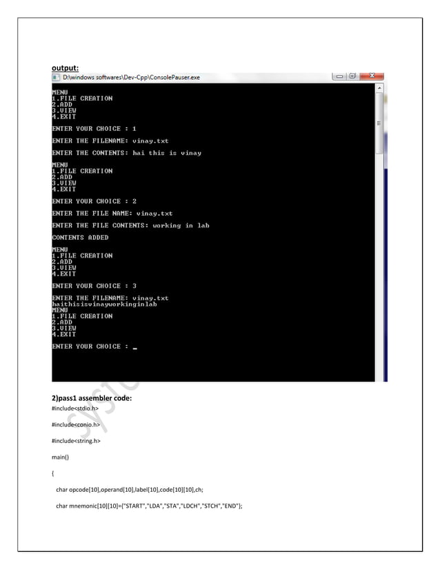 systems programming lab programs in c | PDF