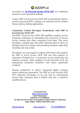 PDF to Excel Invoice OCR API For Seamless Invoice Data Extraction | DOCX