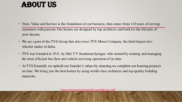 TVS Emerald - Real Estate Developer in Chennai | PDF