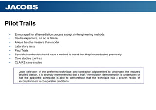 IES Webinar: Land & Groundwater Remediation Options & Scoping - The ...