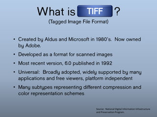 PDF vs. TIFF, An Evaluation of Document Scanning File Formats | PPTX