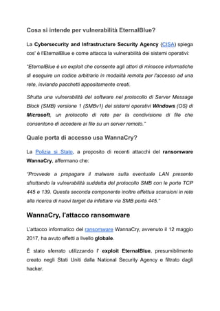 Ransomware WannaCry: Cosa Fa E Quali Dati Cripta.pdf