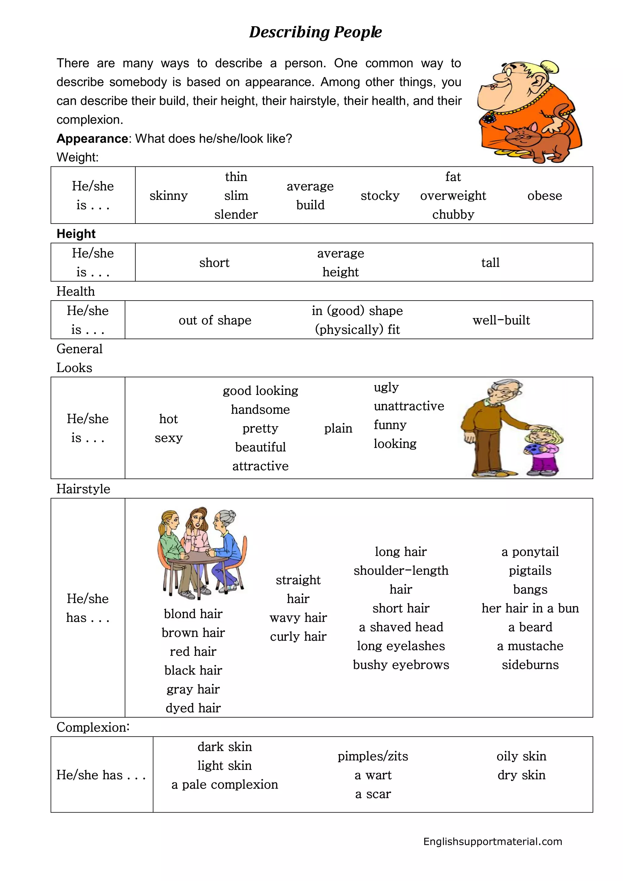 Describing people | PDF