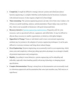 An Introduction to Systems Engineering | Dorleco | PDF