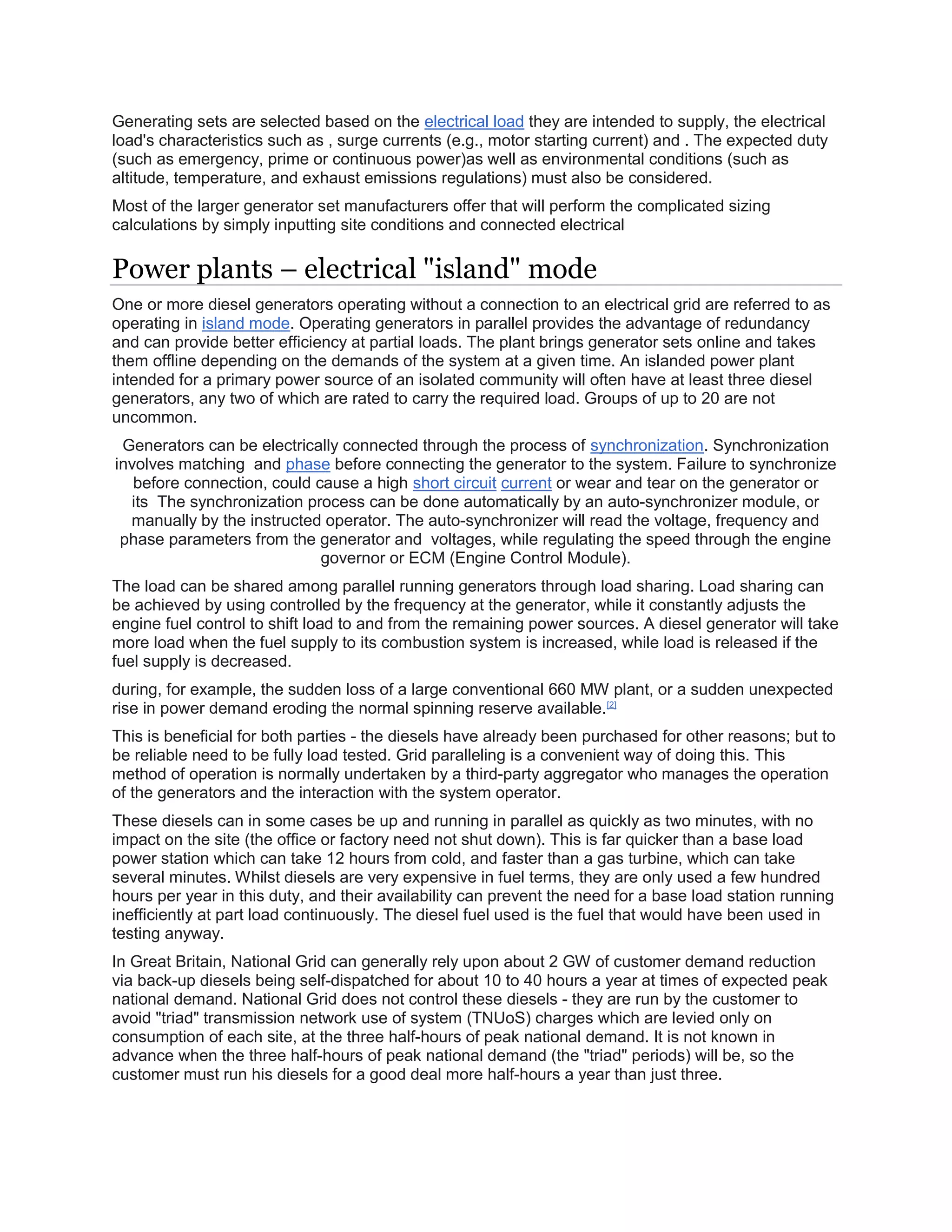 Diesel Generator | PDF
