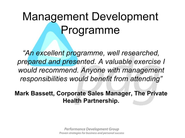 PDG Credentials | PPT