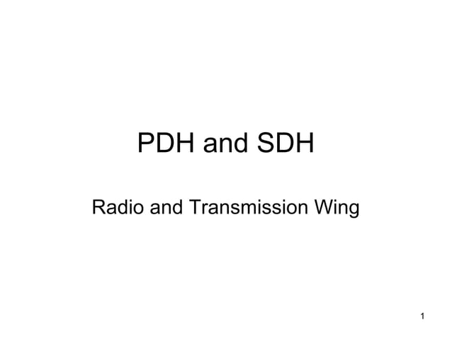 Pdh and sdh1 | PPT