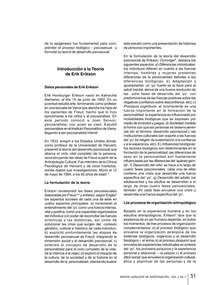 El desarrollo psicosocial de Eric Erikson | PDF
