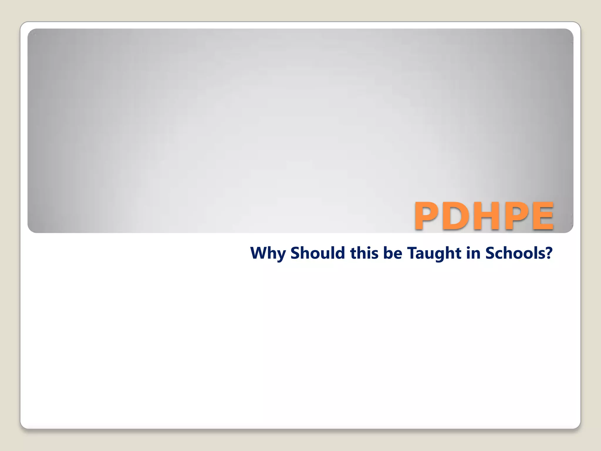 Pdhpe | PPT