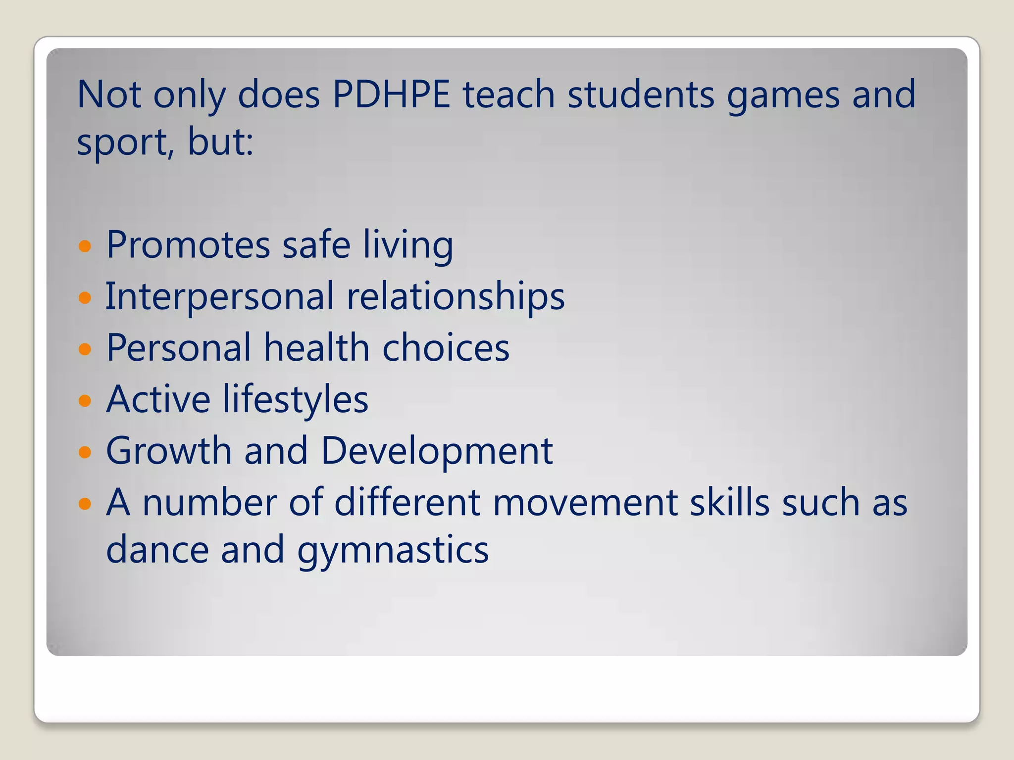Pdhpe | PPT
