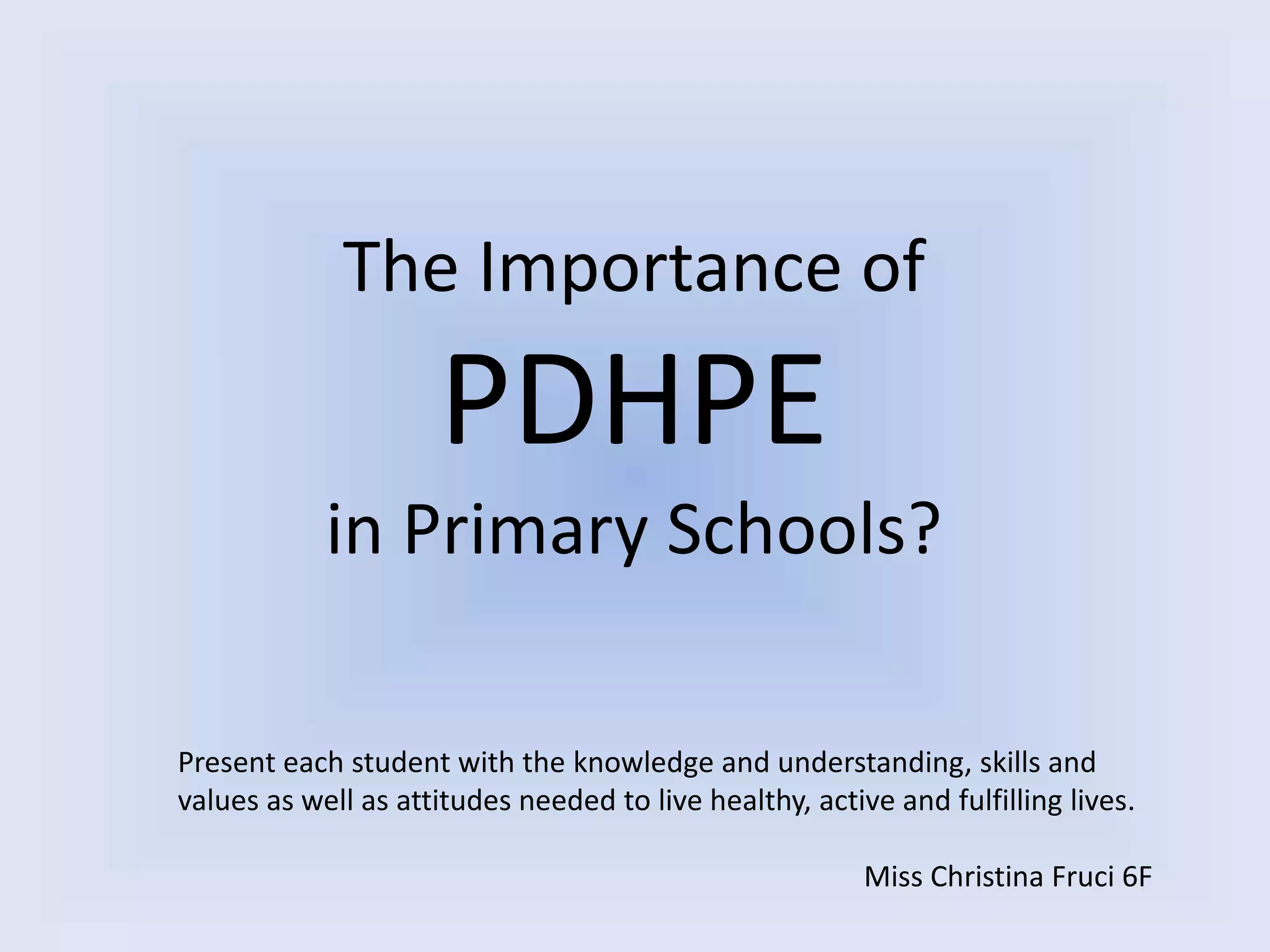 PDHPE | PPTX