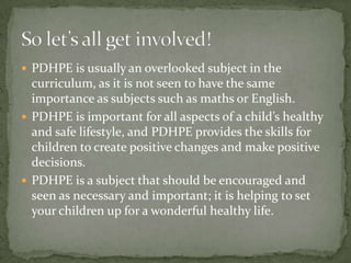 PDHPE benefits | PPT