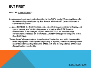 Pdhpe game sense | PPT