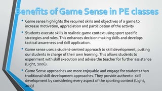 Pdhpe game sense rationale | PPT