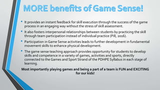 Pdhpe game sense rationale | PPT
