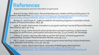 Pdhpe game sense rationale | PPT