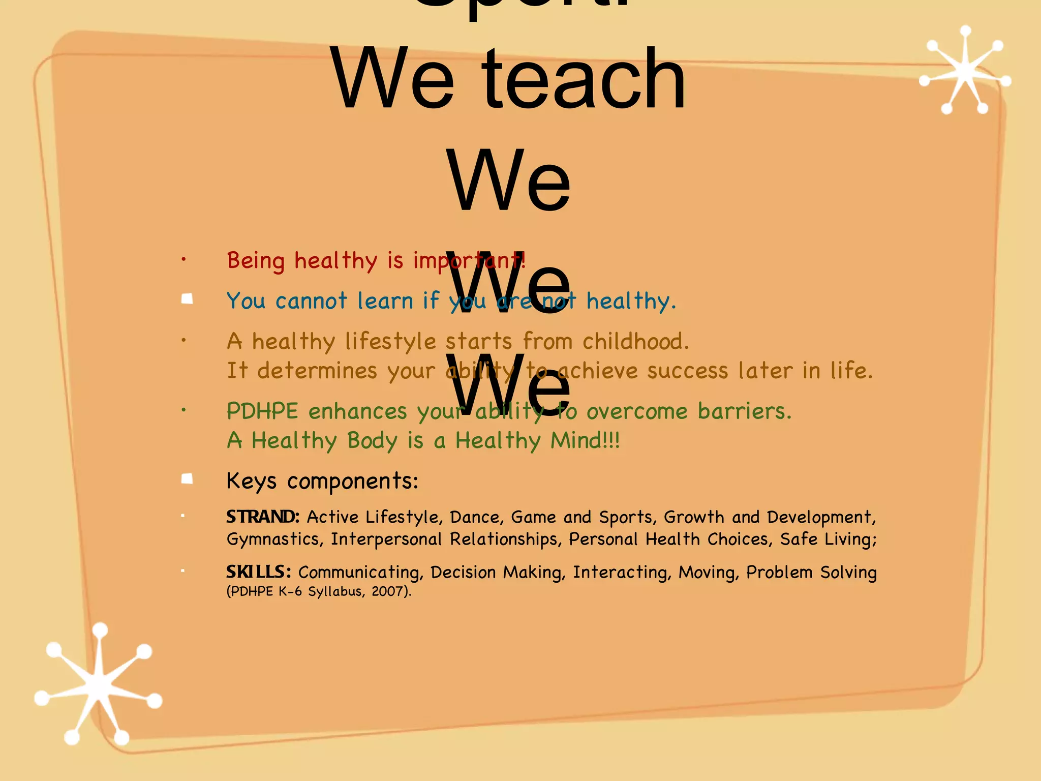 Pdhpe in schools | PPT