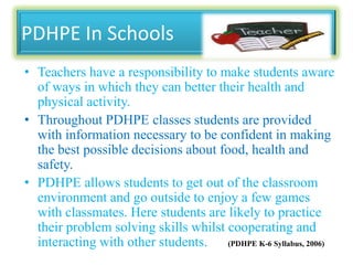 Pdhpe presentation | PPT | Free Download