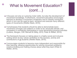 Pdhpe movement education ppt | PPTX
