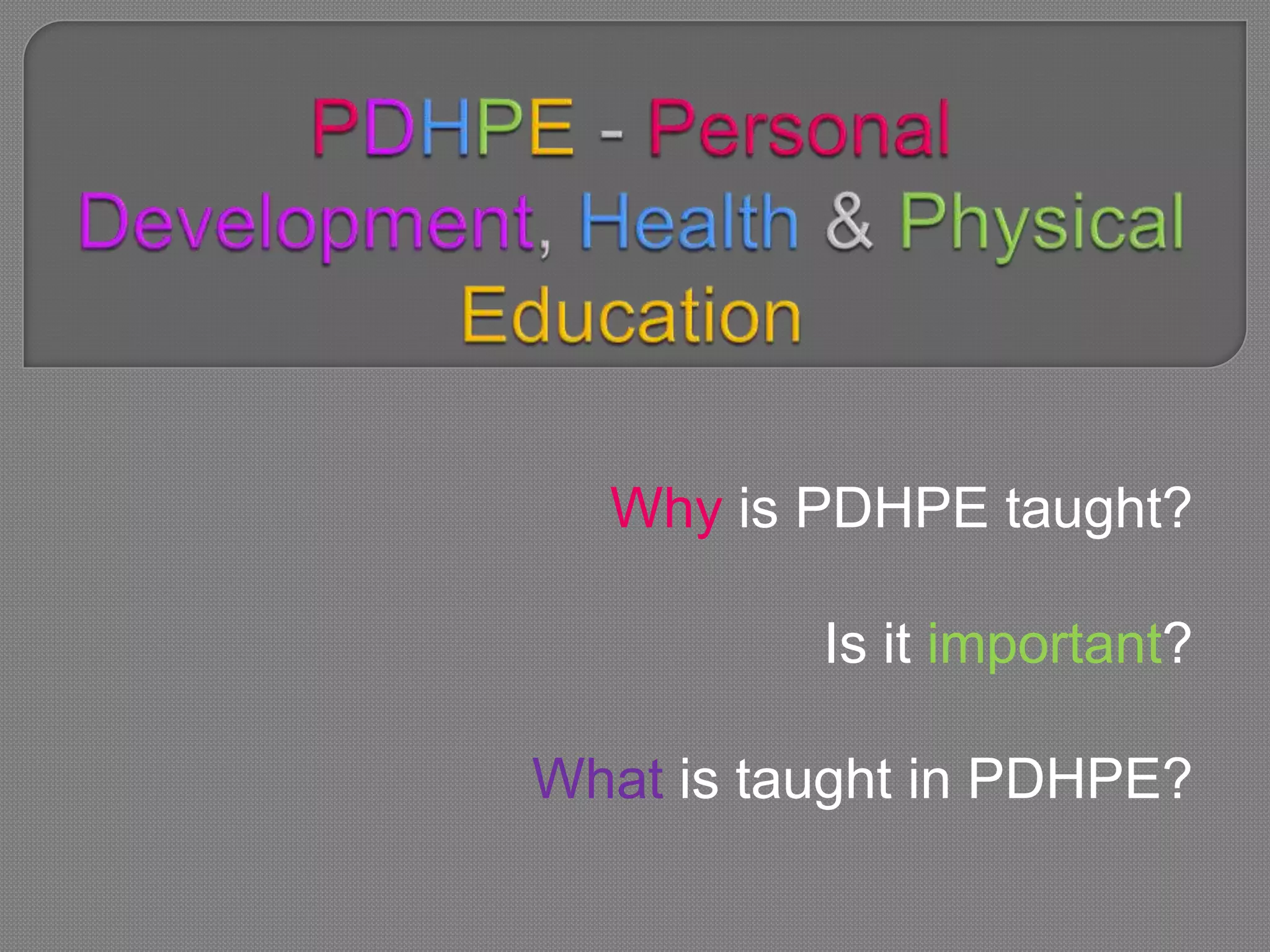 Pdhpe powerpoint | PPT
