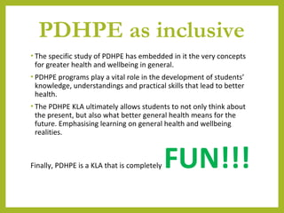 Pdhpe powerpoint rationale | PPT | Education