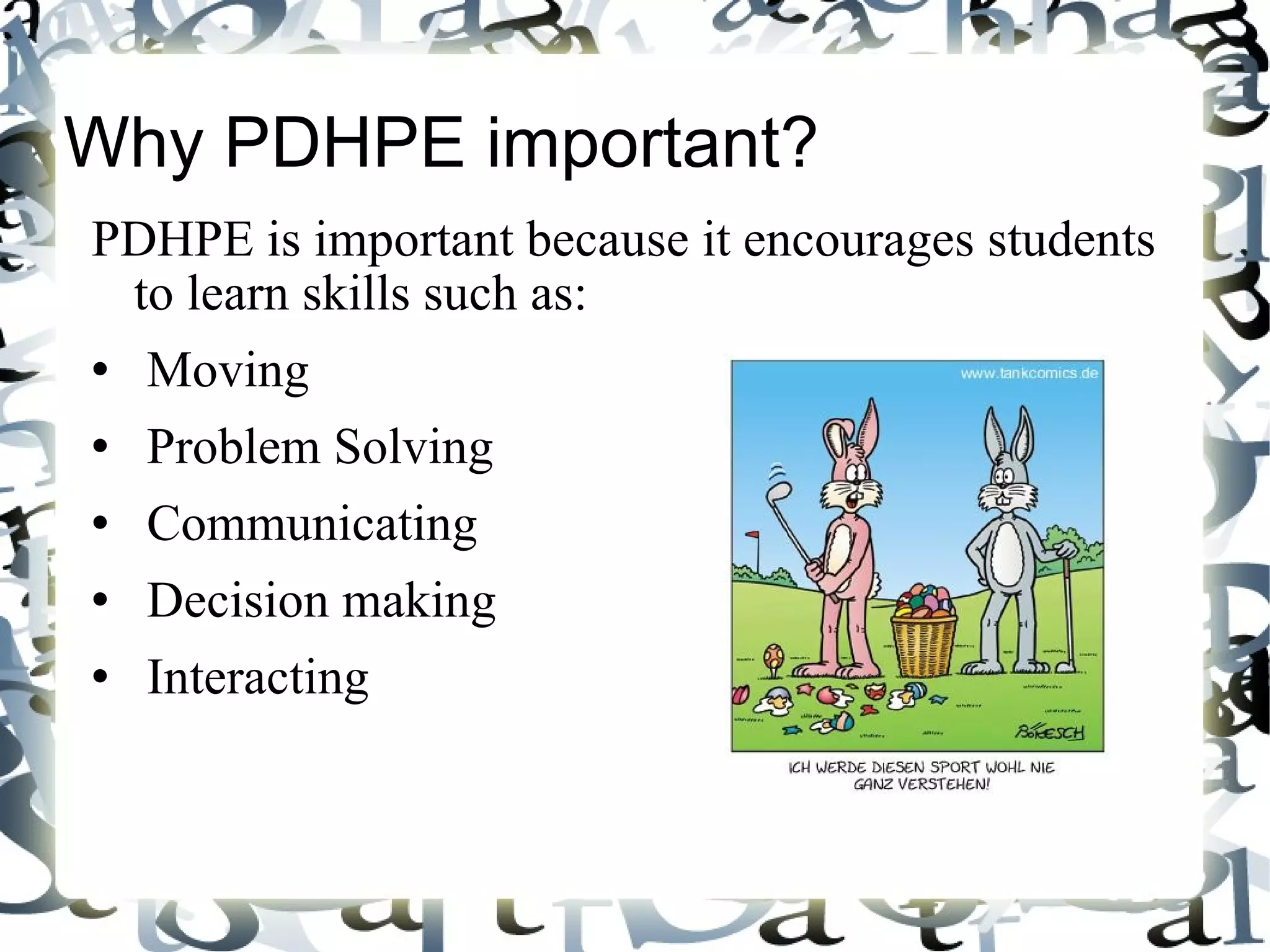 Pdhpe pp | PPT | Education