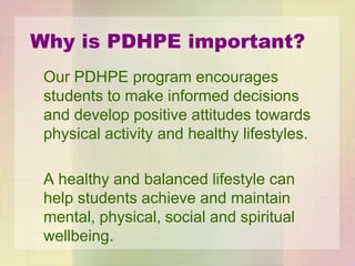 PDHPE Teaching Rationale | PPSX | Homework and Study | Education