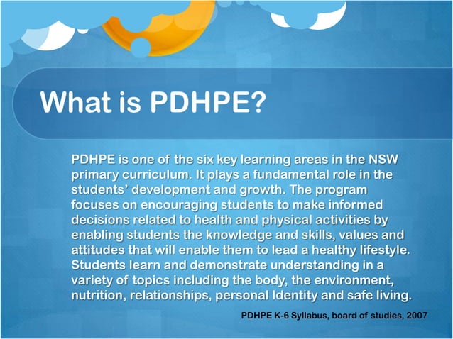 Pdhpe presentation | PPTX