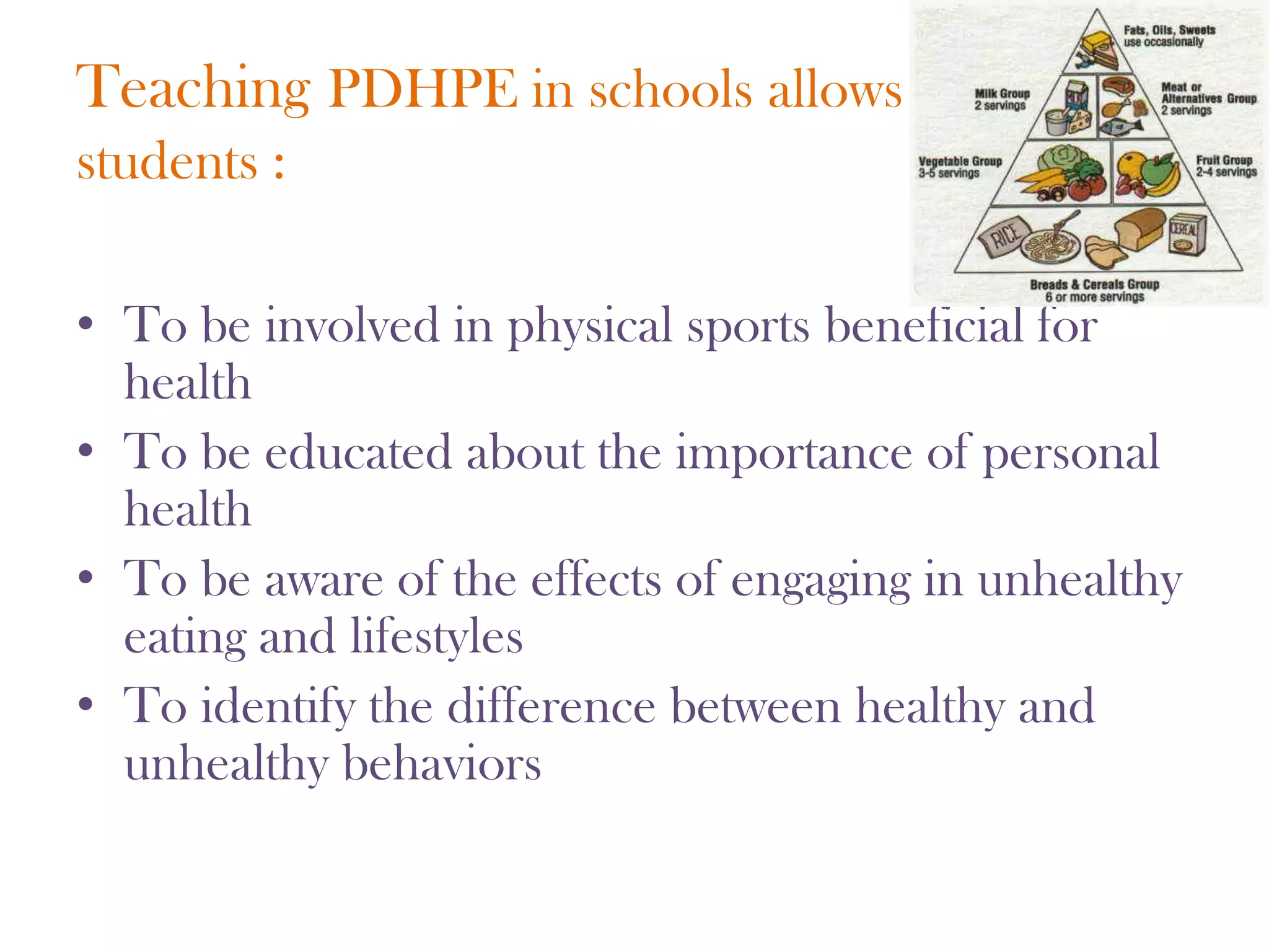 Pdhpe presentation and rationale. | PPTX