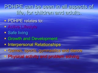 Pdhpe rationale | PPT