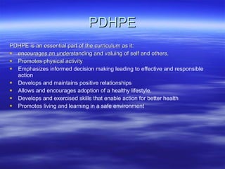 Pdhpe rationale | PPT