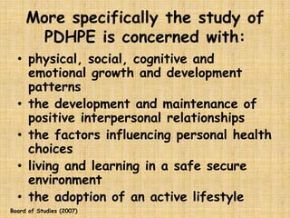 PDHPE rationale | PPT