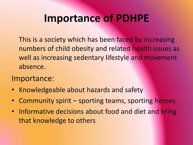Pdhpe rationale | PPTX