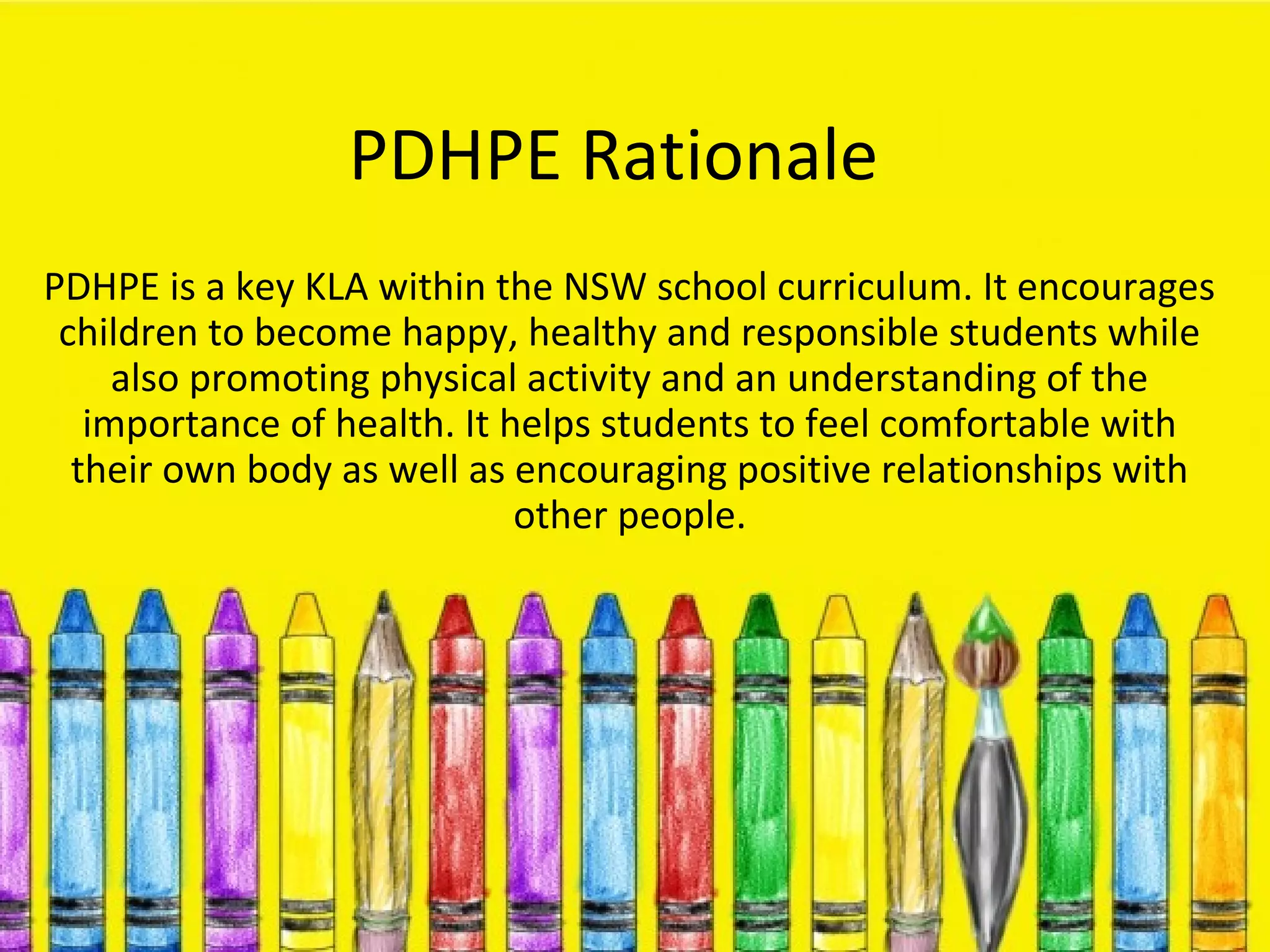 Pdhpe rationale | PPT