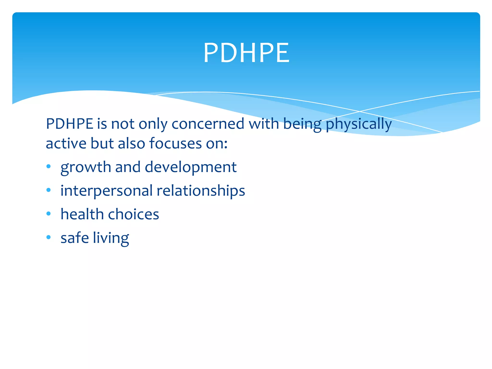 PDHPE Rationale | PPTX