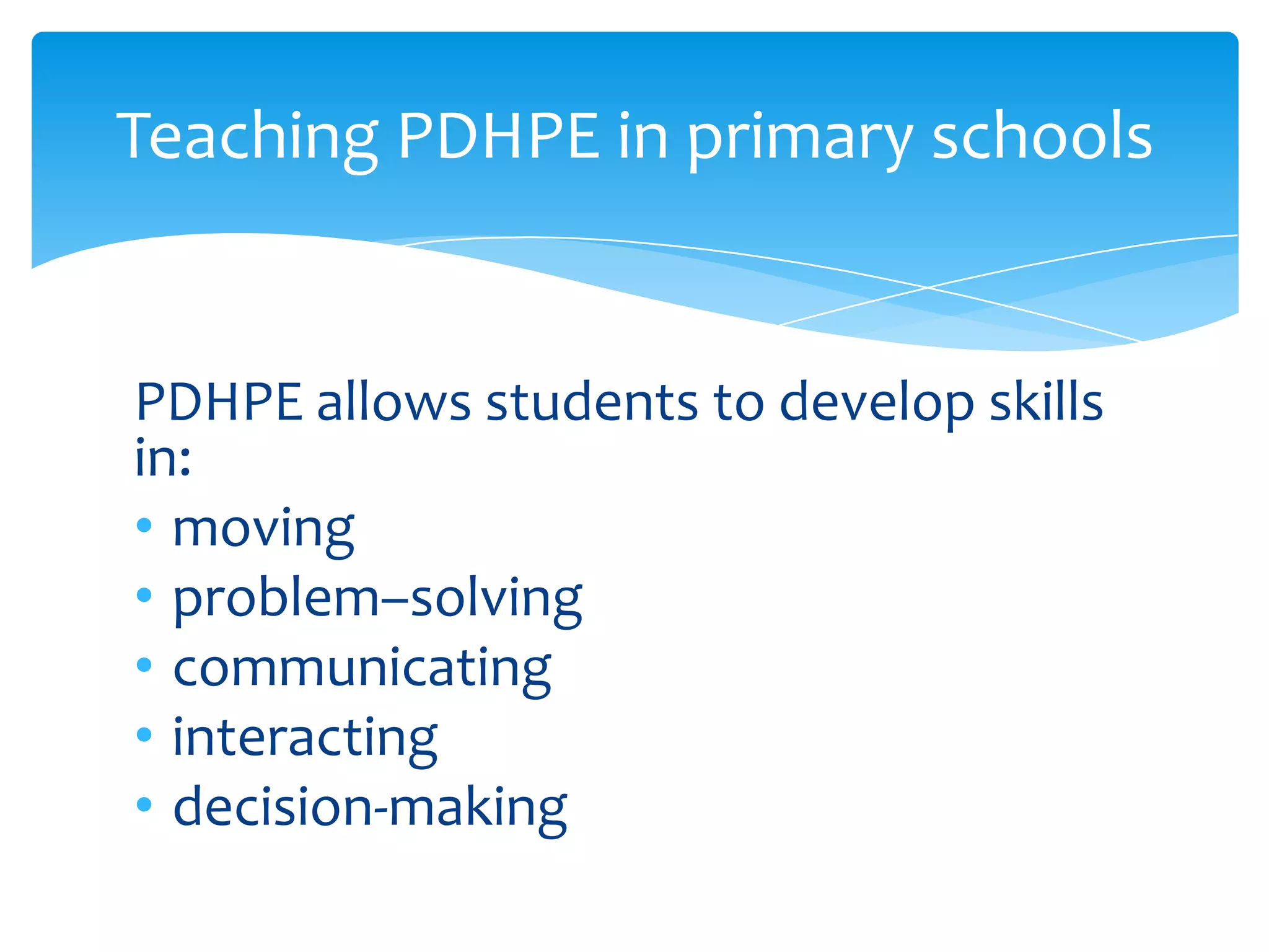 PDHPE Rationale | PPTX