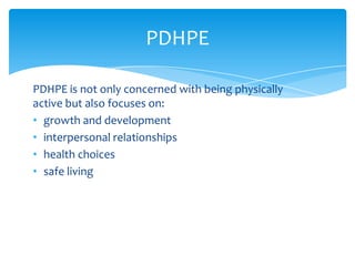 PDHPE Rationale | PPT
