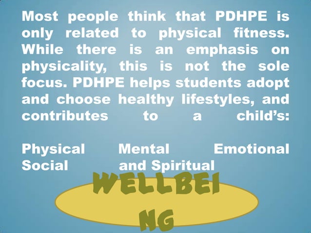 PDHPE: More than just exercise | PPT