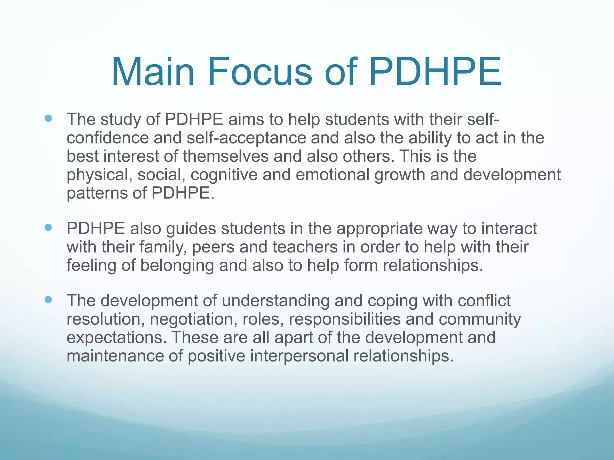 Pdhpe rationale | PPT