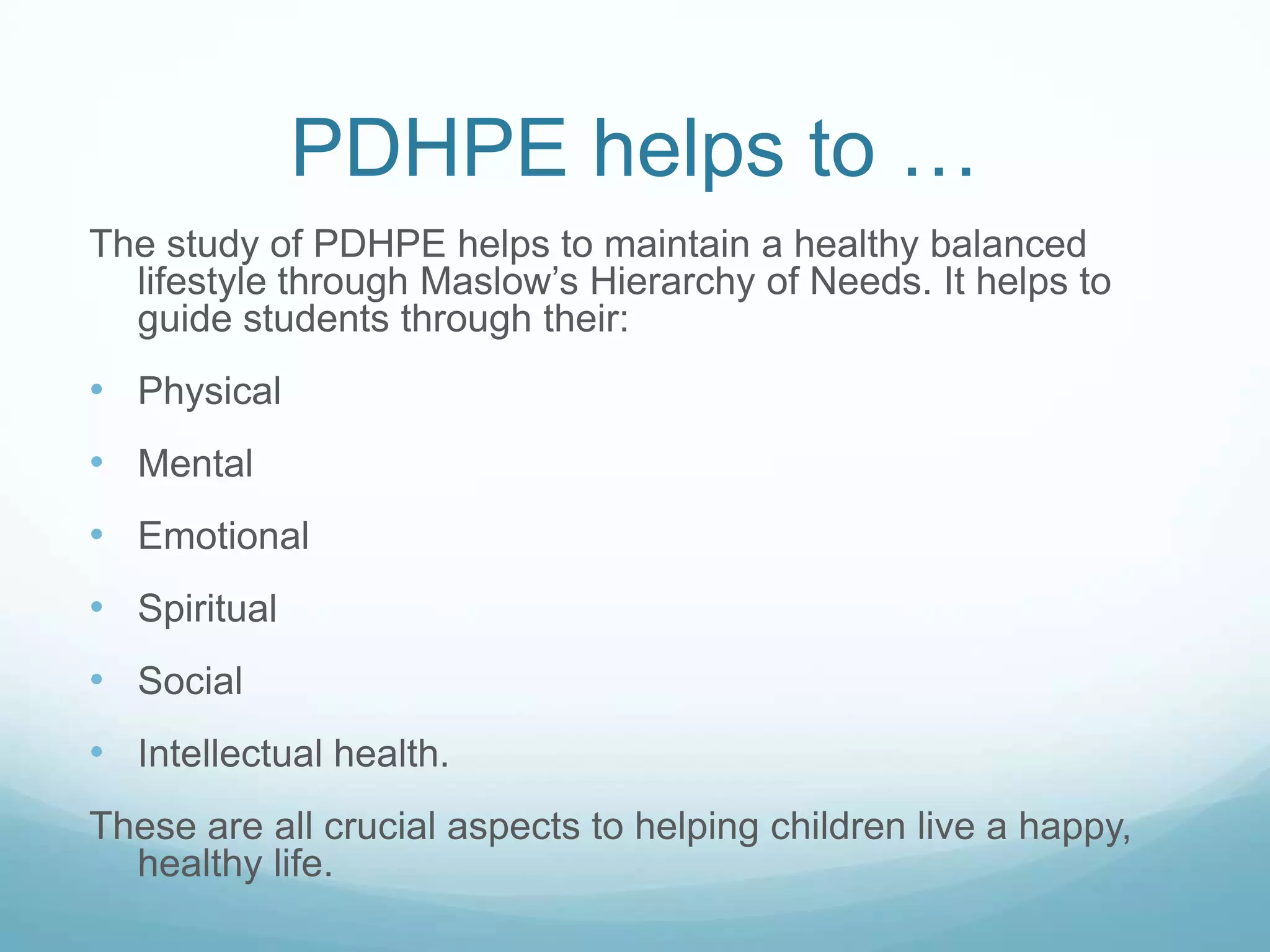 Pdhpe rationale | PPT