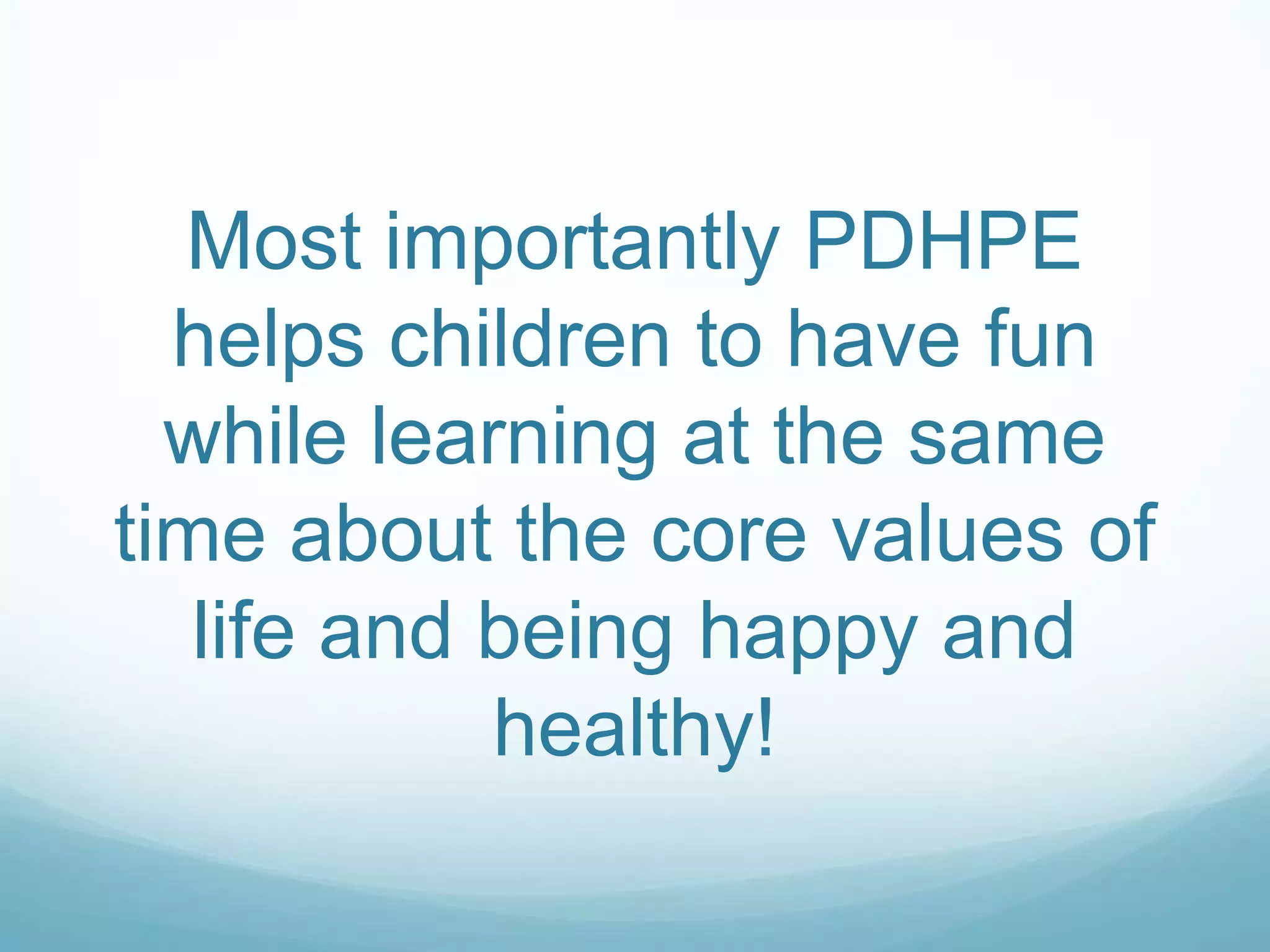 Pdhpe rationale | PPT