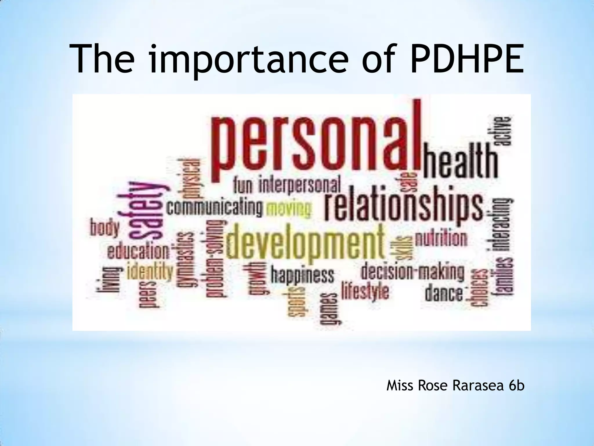 Pdhpe rationale | PPT