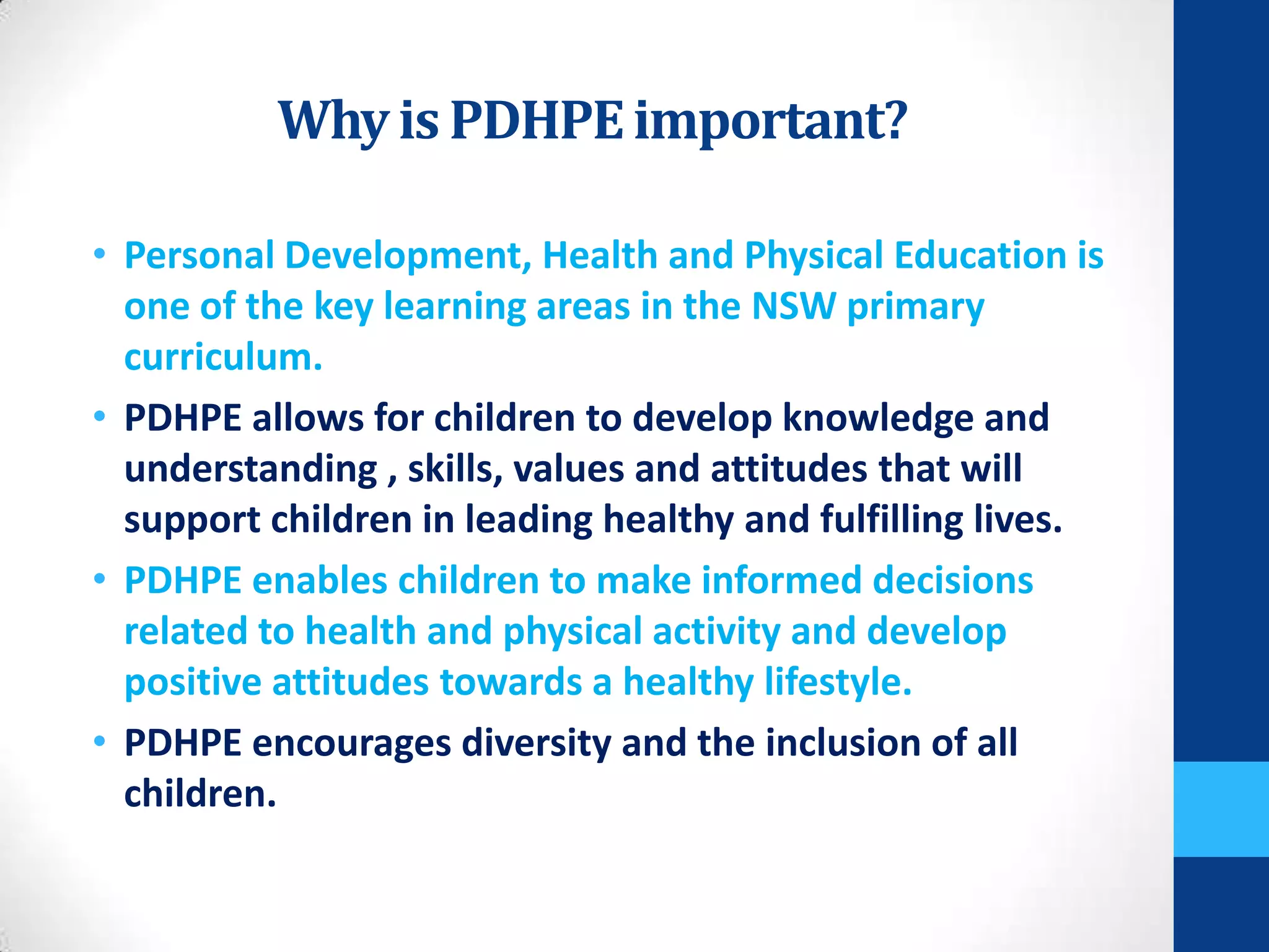 PDHPE RATIONALE | PPTX