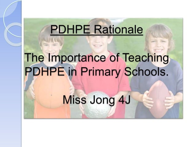 Pdhpe rationale | PPT