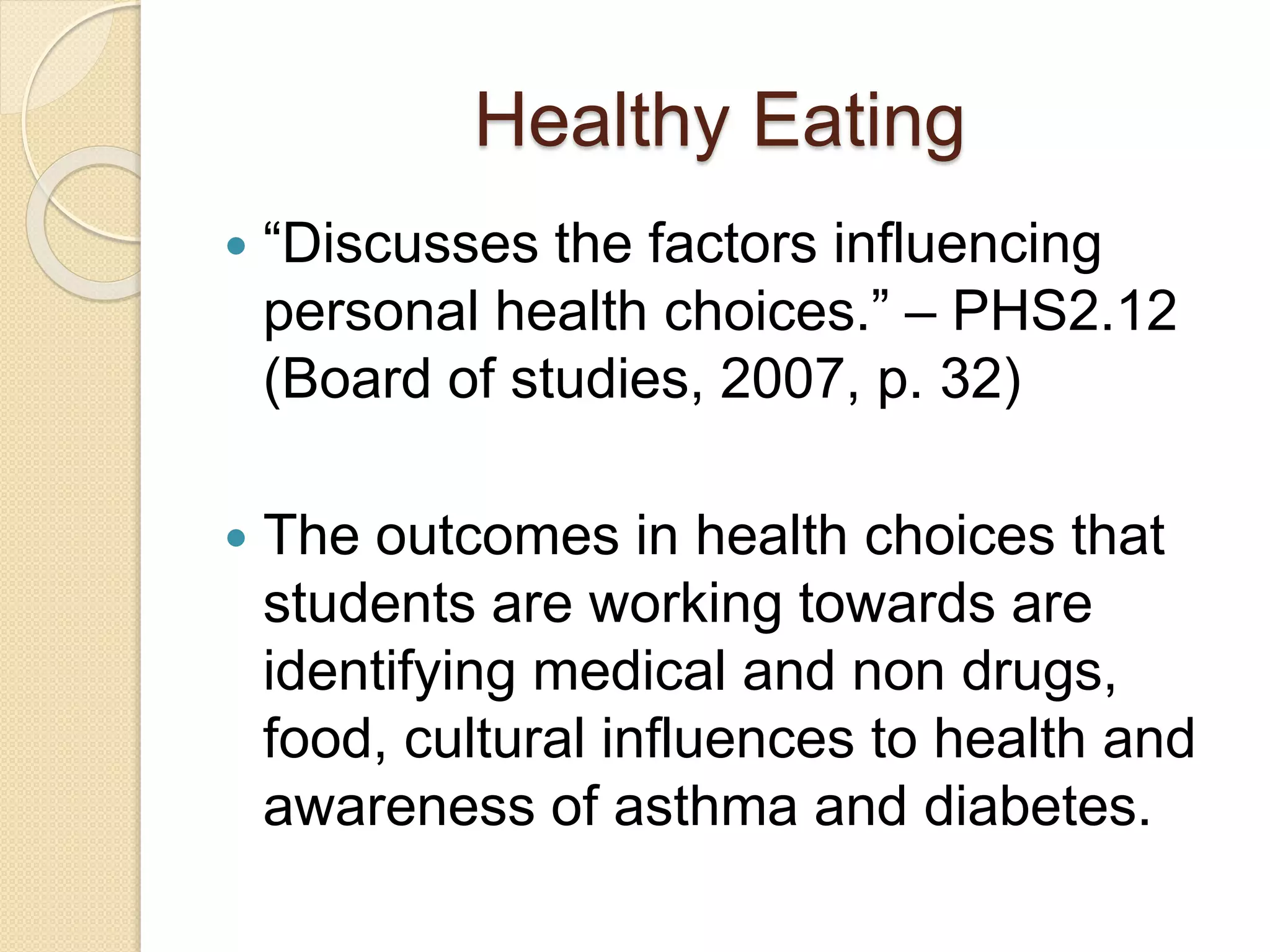 Pdhpe rationale for stage 5 | PPT