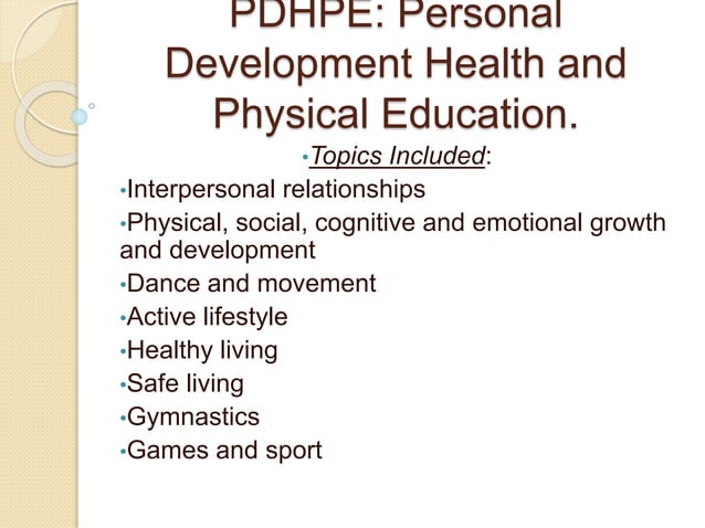Pdhpe rationale for stage 5 | PPT