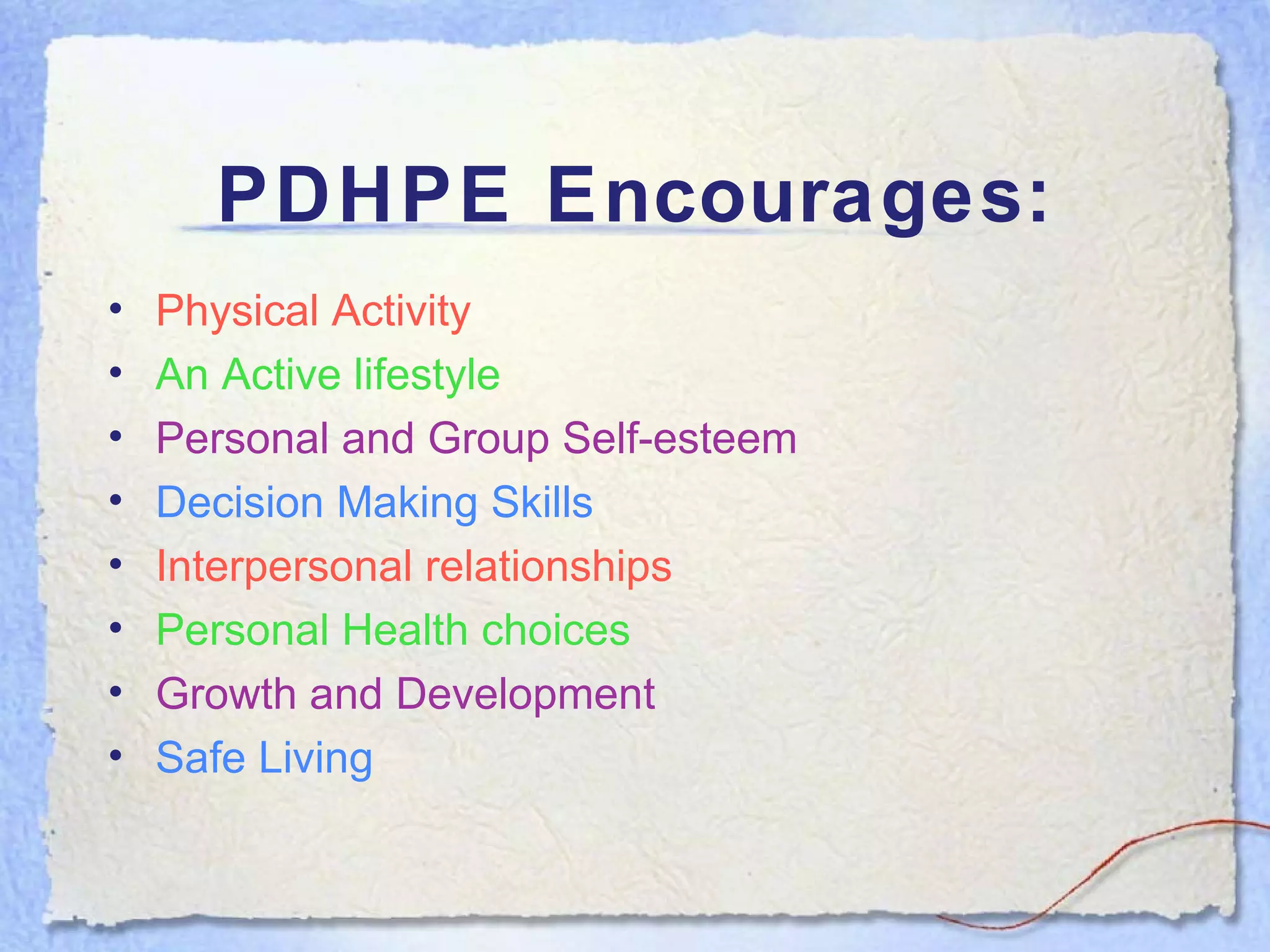 Pdhpe rationaleV2 | PPT