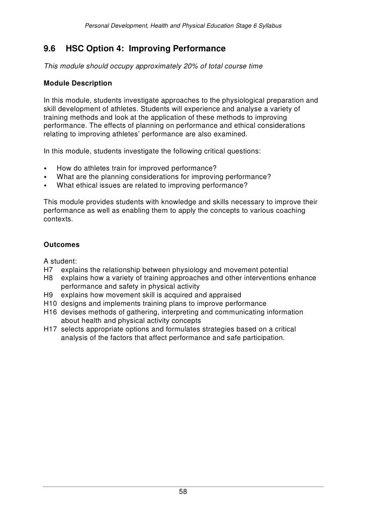 Pdhpe Stage 6 Syllabus pdhpe-stage-6-syllabus